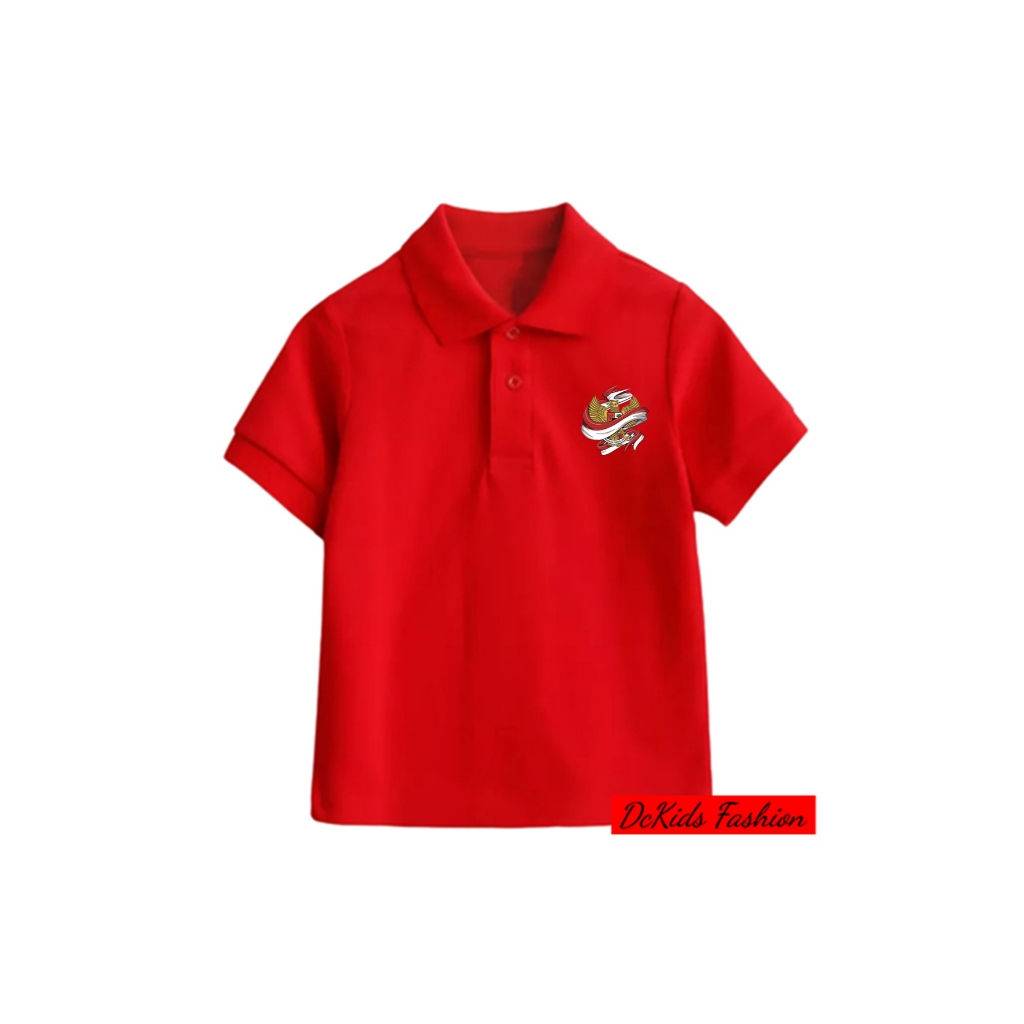 Jual DC Tshirt Polo Anak Motif Garuda Bendera Merah Putih / Kaos Polo ...