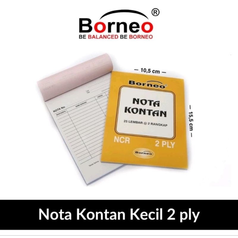 Jual Nota Mini 2 ply 25 lbr || Nota Kecil Borneo | Shopee Indonesia