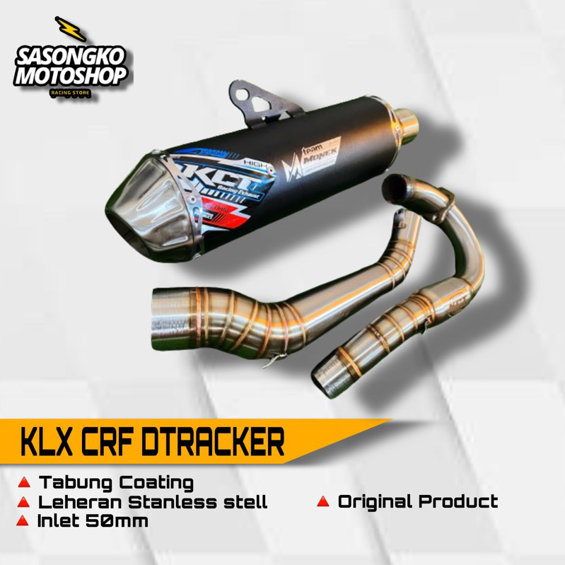 Jual KNALPOT ORIGINAL KCT RACING EXHAUST NEW BLACK SERIES PNP KLX150 ...