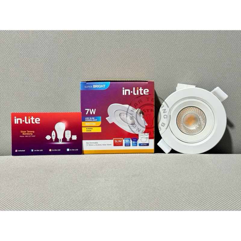 Jual LAMPU LED MINI SLIM DOWNLIGHT SPOTLIGHT INLITE 7W 7 WATT - INDC236 ...