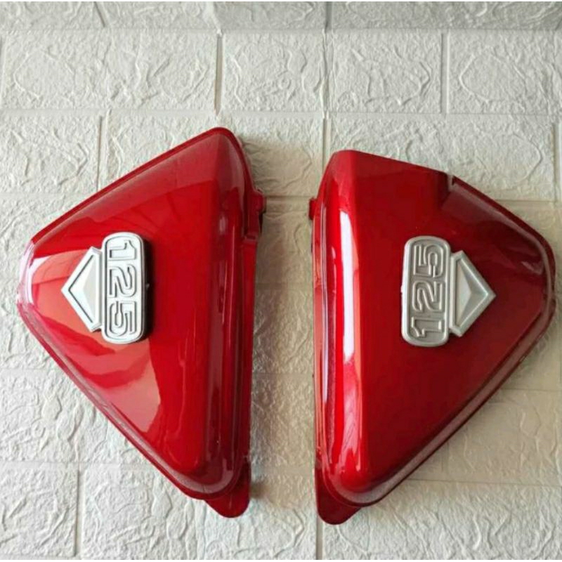 Jual Bok box accu aki cb 125 merah set kanan kiri tebal abs | Shopee ...