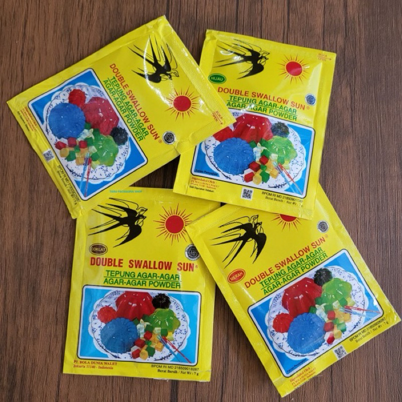 Jual Agar agar Double Swallow Sun sachet 7 gram powder cap Dua Walet ...