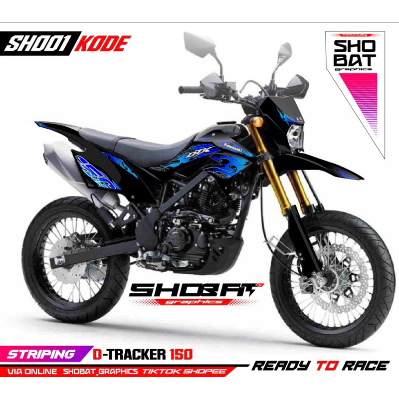 Jual STIKER API STRIPING DTRACKER KAWASAKI CRF WR SUPERMOTO SUREX MOTOR ...
