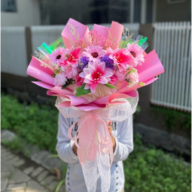 Jual BUKET BUNGA KOREAN STYLE AESTHETIC HADIAH BUKET WISUDA ANNIVERSARY ...
