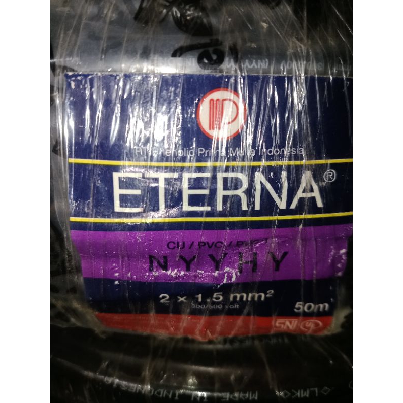 Jual KABEL ETERNA NYYHY 2x1,5mm 50m ROLL | Shopee Indonesia