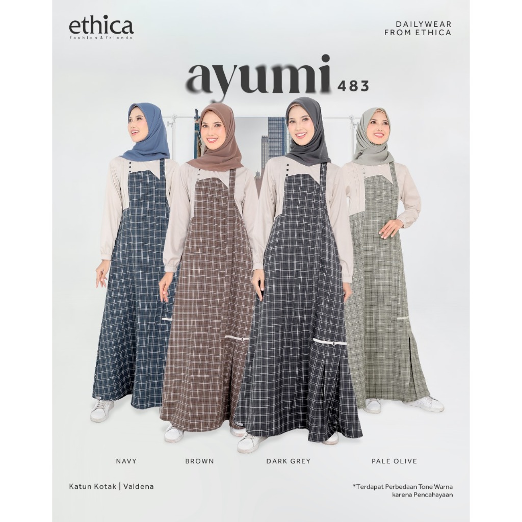 Jual Ethica Gamis Dewasa Ayumi 483 Dress Muslim Wanita | Shopee Indonesia