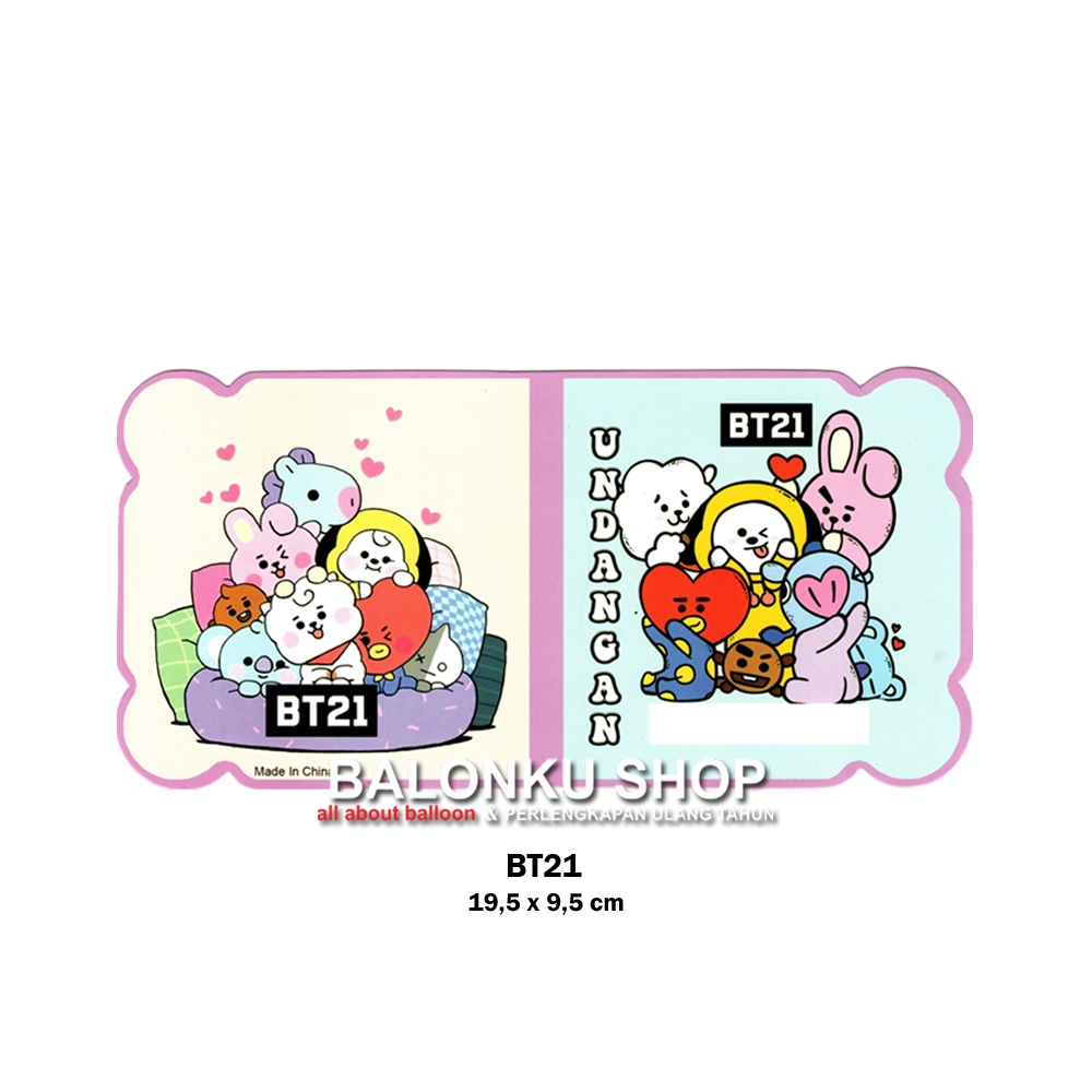 Jual Kartu Undangan Ulang Tahun BT21 / Undangan BT21 BTS | Shopee Indonesia