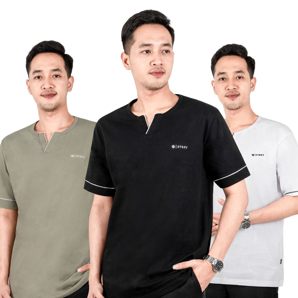 Jual Otsky Kaos Pria Velist Cotton Combed 24s (Q) | Shopee Indonesia