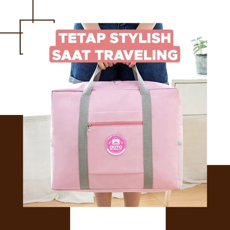 Jual TAS DUFFLE LIPAT JINJING GOTO HOLLY TAS TRAVEL TAS PORTABLE ...