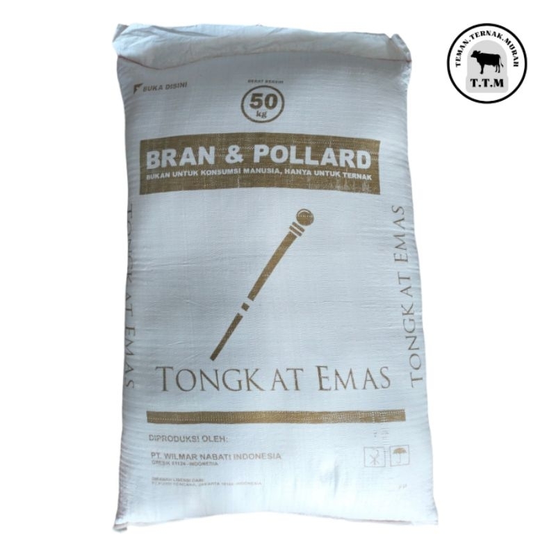Jual PROMO.!!BRAN POLLARD 50 KG - POLAR TONGKAT EMAS - PAKAN SAPI ...