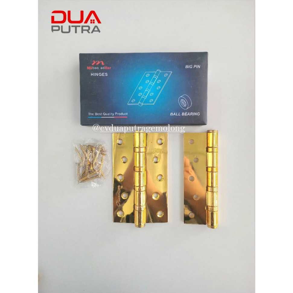 Jual ENGSEL PINTU MULLER KUNING GOLD 4 INCH - 5 INCH | Shopee Indonesia