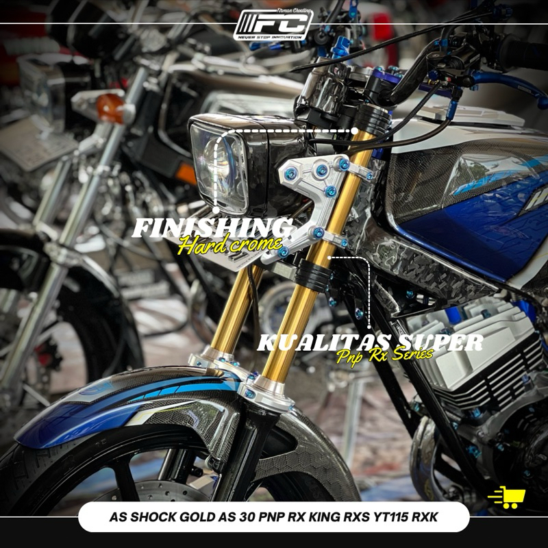 Jual AS SHOCK BAMBU SHOCK GOLD TUTTO RX KING RXS RXK 30MM HARDCROME ...