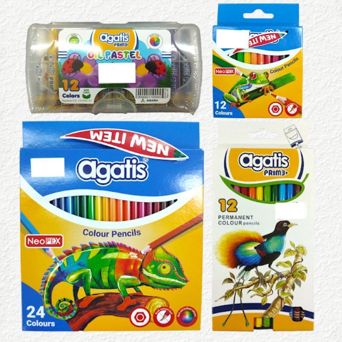 Jual AGATIS Pensil Warna & Crayon (Coloured Pencils & Oil Pastel ...