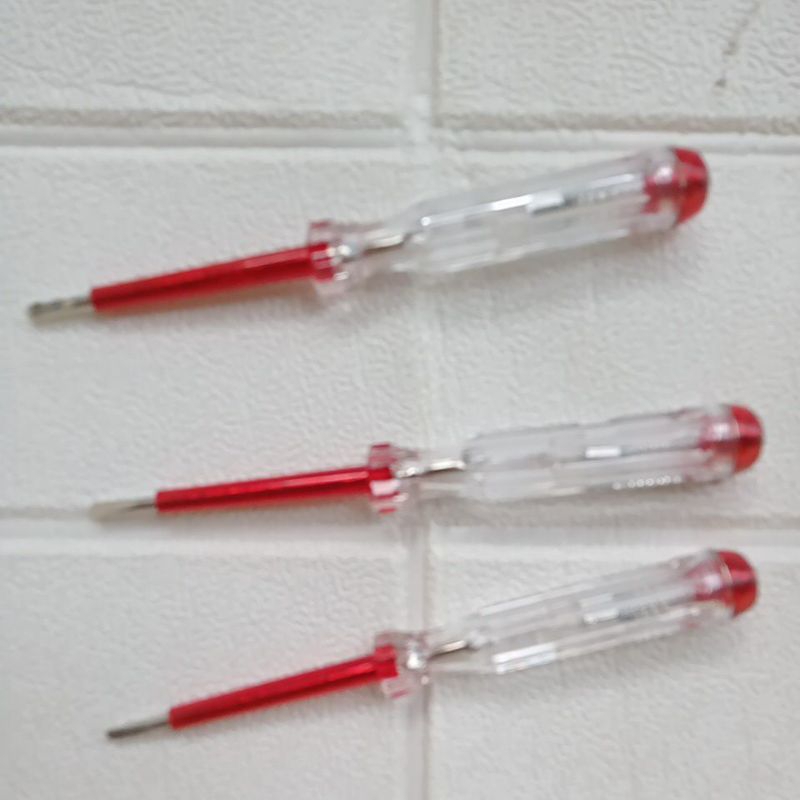 Jual 0Tespen Test Pen Alat Tes Listrik Obeng Kelistrikan Test Pen Merah ...