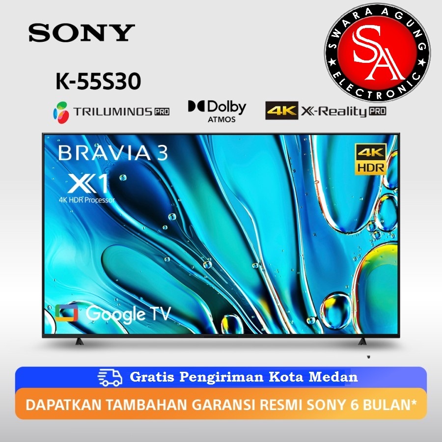 Jual Led UHD 4K Google TV 55 Inch SONY Type : K-55S30 - HDR+ X Reality ...
