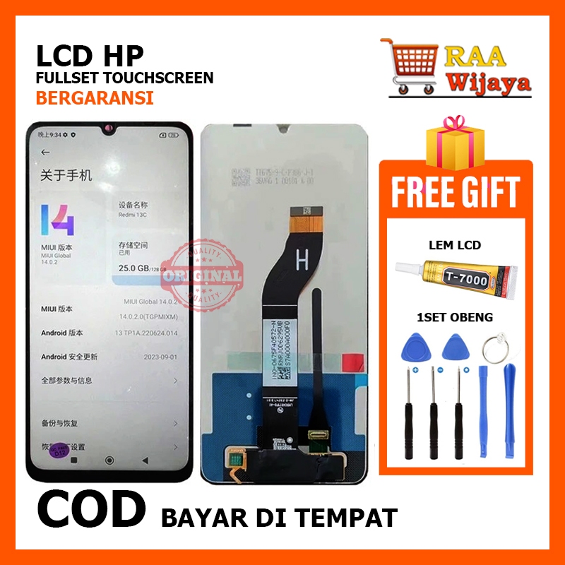 Jual [ORIGINAL] LCD XIAOMI REDMI 13C / POCO C65 / POCO M6 5GFULLSET TOUCHSCREEN | Shopee Indonesia