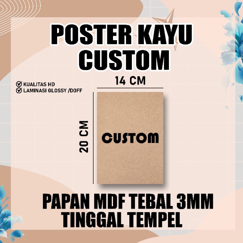 Jual CETAK FOTO KAYU CUSTOM / POSTER KAYU /POSTER KAYU CUSTOM ...
