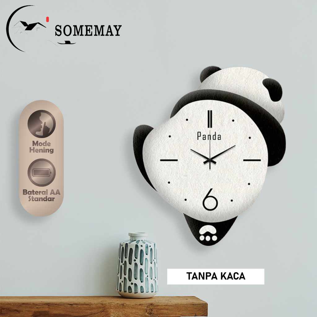 Jual SOMEMAY Jam Dinding Panda M31/M32/ Jam dinding aesthetic diameter ...