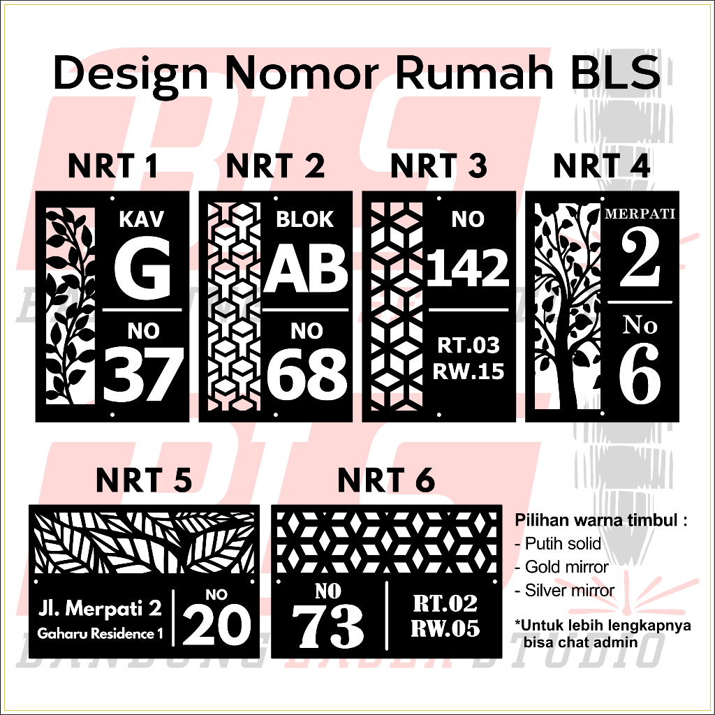 Jual Papan Nomor Rumah / Akrilik / Alamat Rumah / 30x20 / Plat Nomor ...
