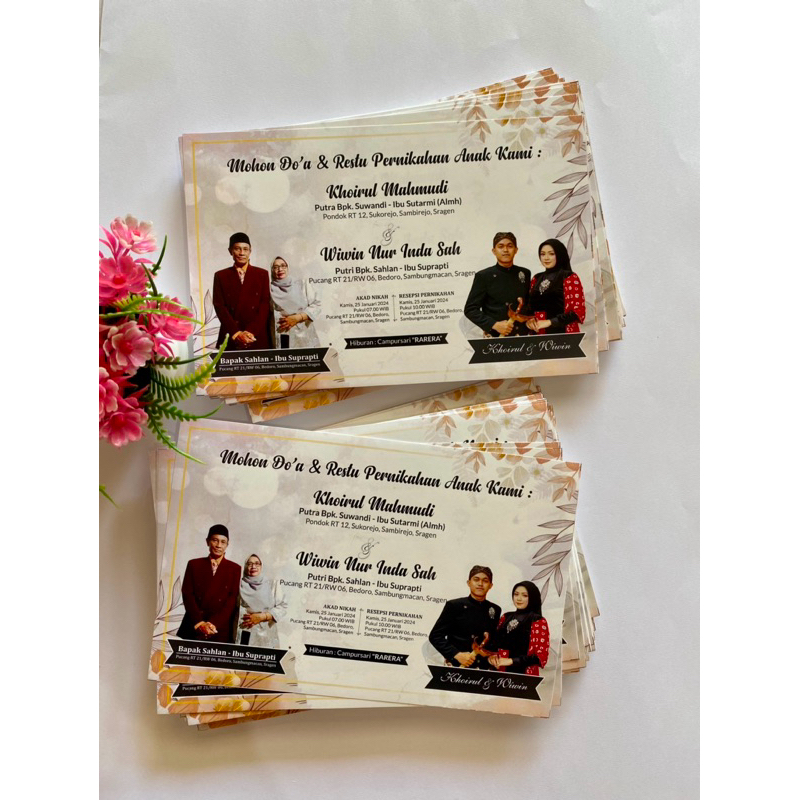 Jual Undangan Punjungan Untuk Nasi Box Simple | Shopee Indonesia
