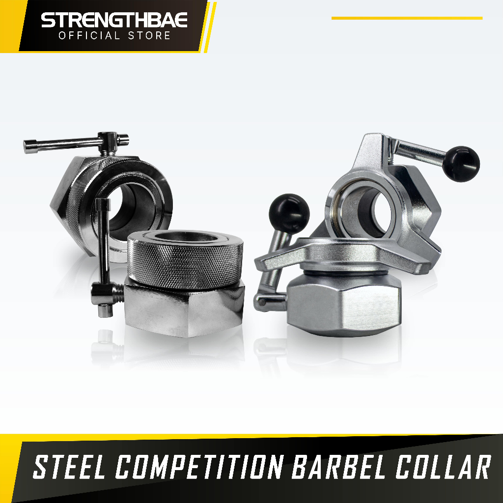 Jual Competition Barbell Collar STRENGTHBAE Powerlifting Bar Collars ...