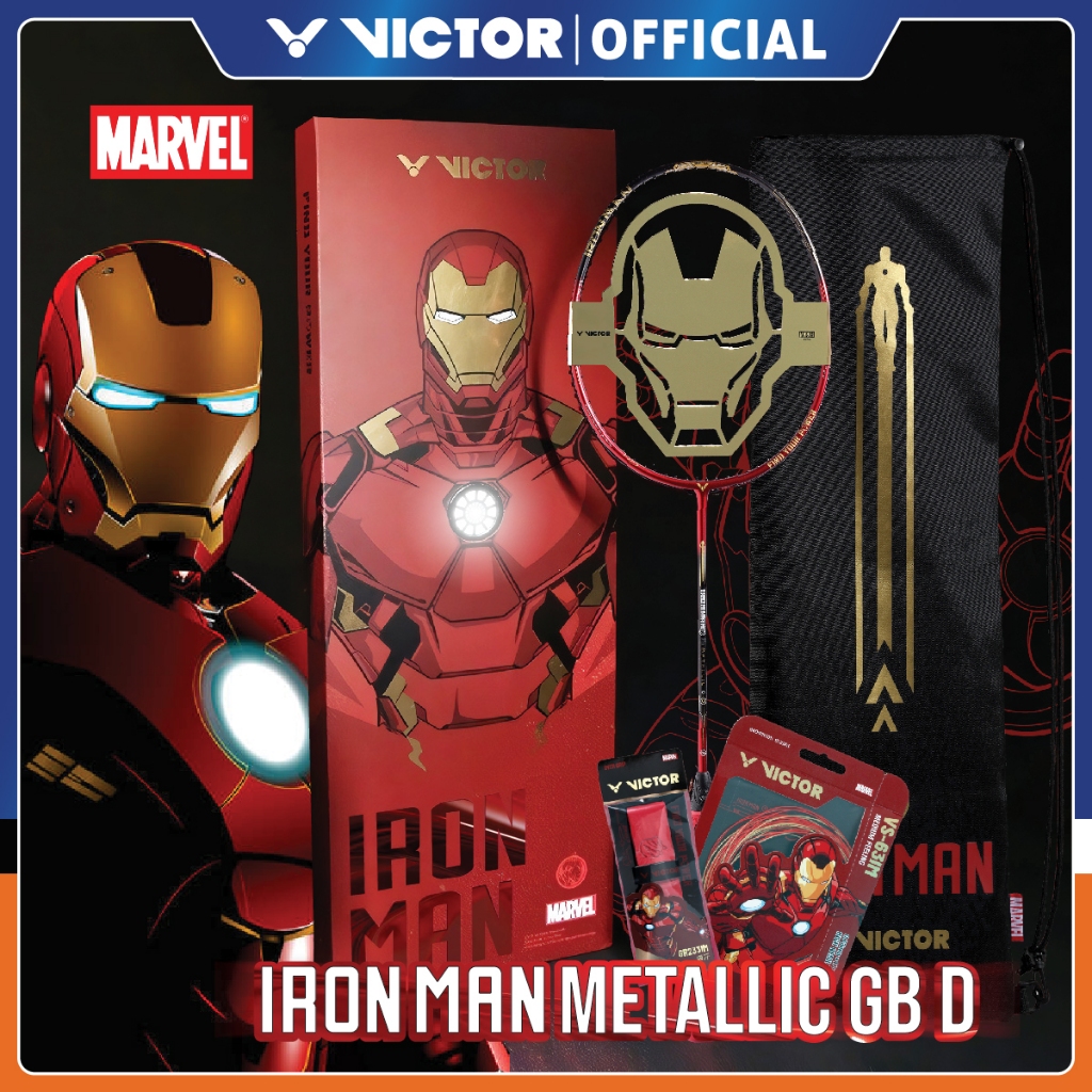Jual Raket Badminton DriveX VICTOR Iron Man Ironman Metallic X Marvel D ...