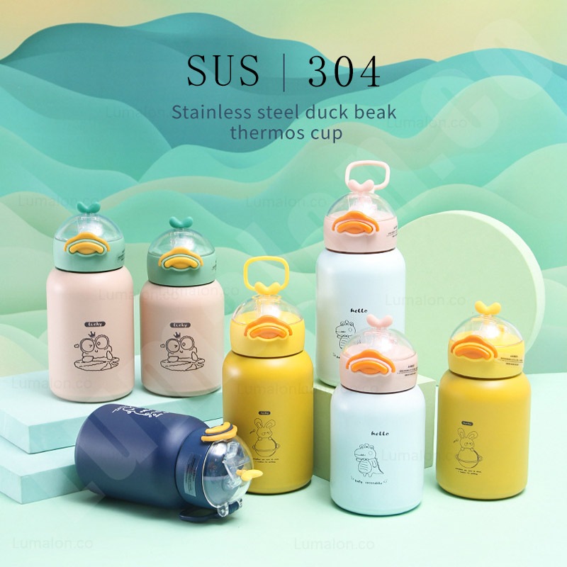 Jual Botol air minum anak sedotan 350ml portable/Botol termos anak ...