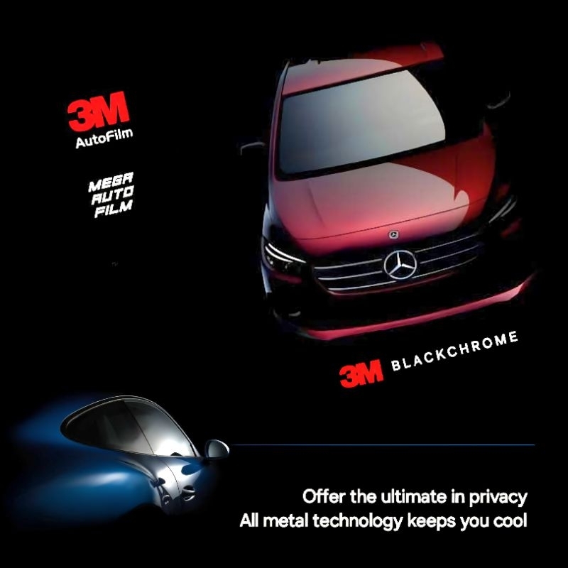 Jual 3M black chrome series kaca film silver dengan heat rejection ...