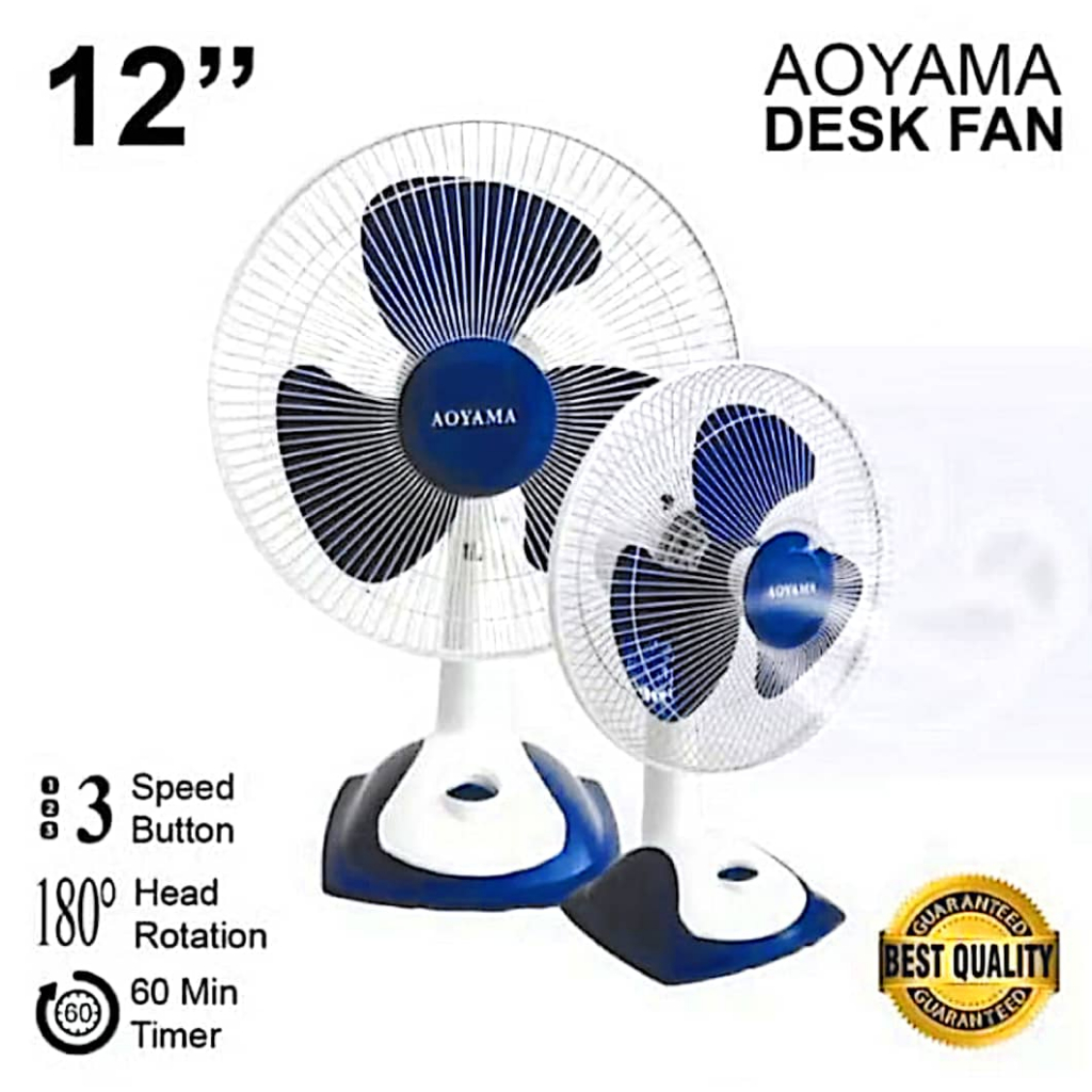 Jual KIPAS ANGIN DUDUK 12 INCH / DESK FAN 12" / KIPAS ANGIN MEJA 12 ...
