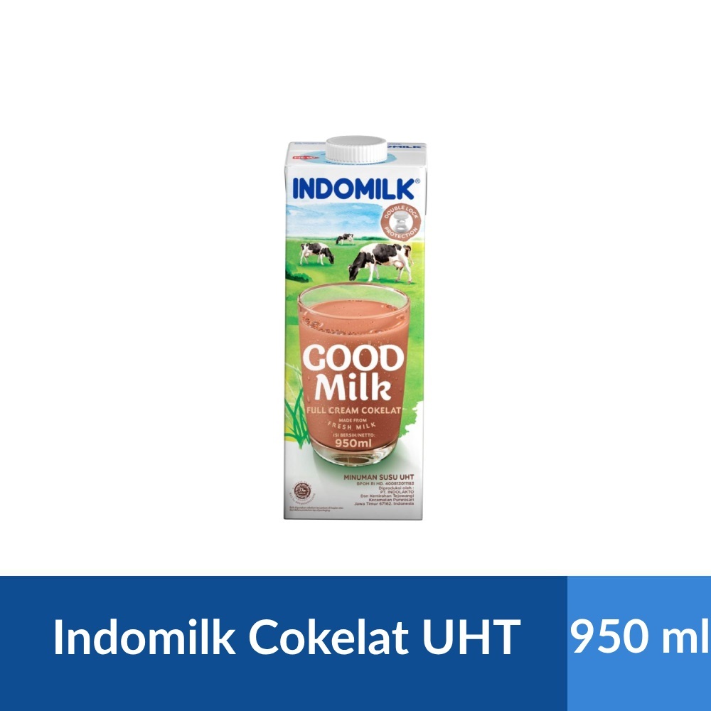 Jual Indomilk Susu UHT Full Cream Cokelat Kotak 950 ml | Shopee Indonesia