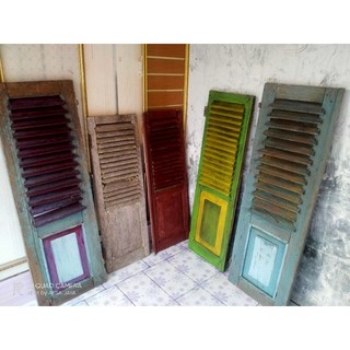 Jual jendela krepyak kayu jati antik vintage kuno original copotan ...