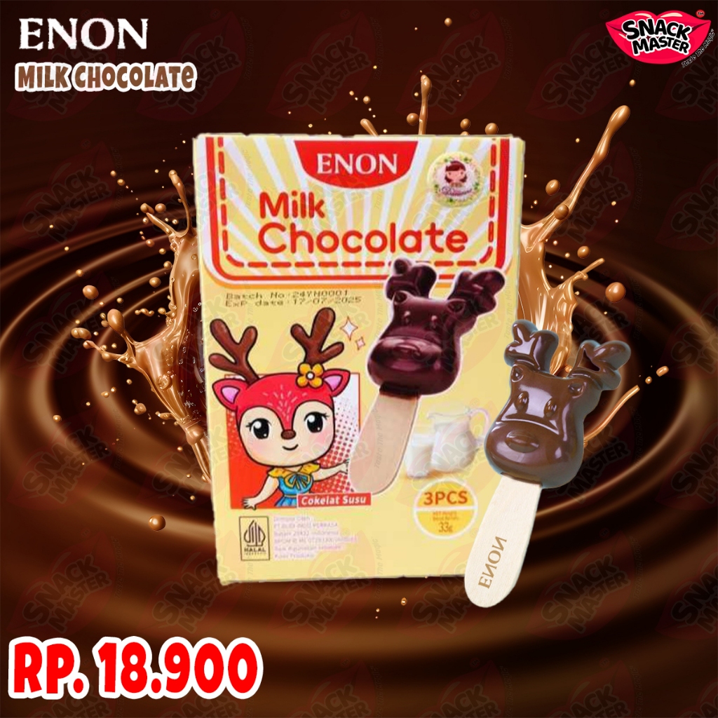 Jual Enon Karakter Animal Chocolate Stick 33g Matcha chocolate, milk ...