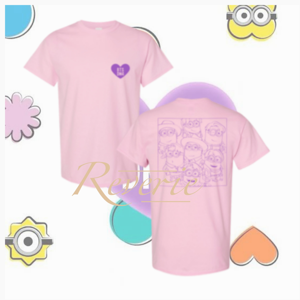 Jual KAOS TSHIRT HEART BTS X DM4 PINK TEE BAJU MERCH MINIONS DESPICABLE ...