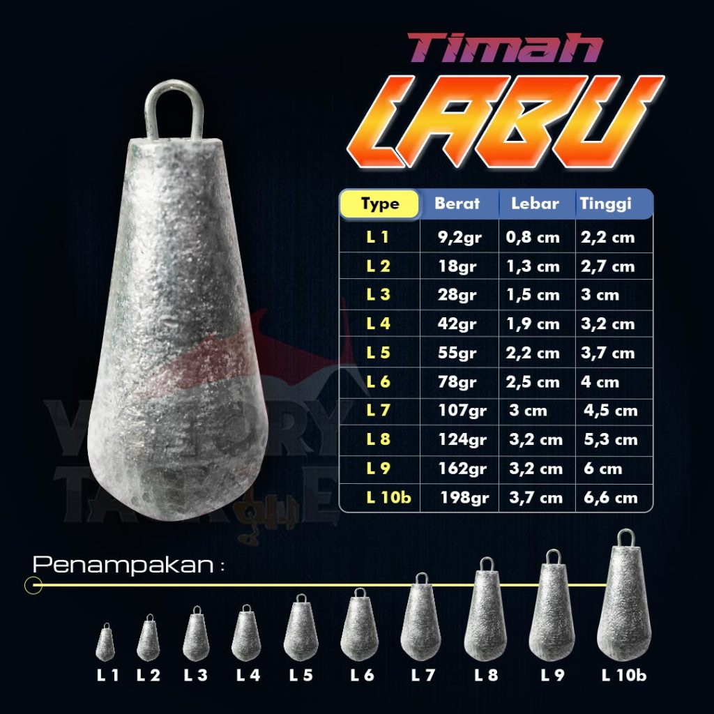 Jual TIMAH PEMBERAT MANCING TIMAH LABU L6 L7 L8 L9 L10 L22 BERAT 78 107 124 162 185 199 237 GRAM ...