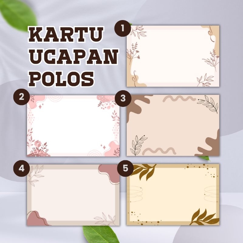 Jual Kartu Ucapan Polos Estetik Blank Card | Shopee Indonesia