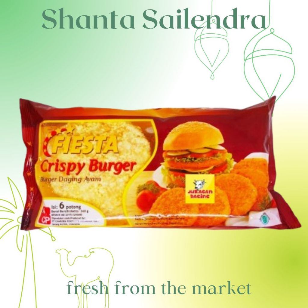 Jual DAGING BURGER AYAM CRISPY FIESTA 6 PCS | Shopee Indonesia