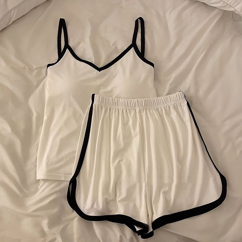 Jual Baju Tidur Piyama Set BS-2601 Tank Top Celana Pendek With Bra ...