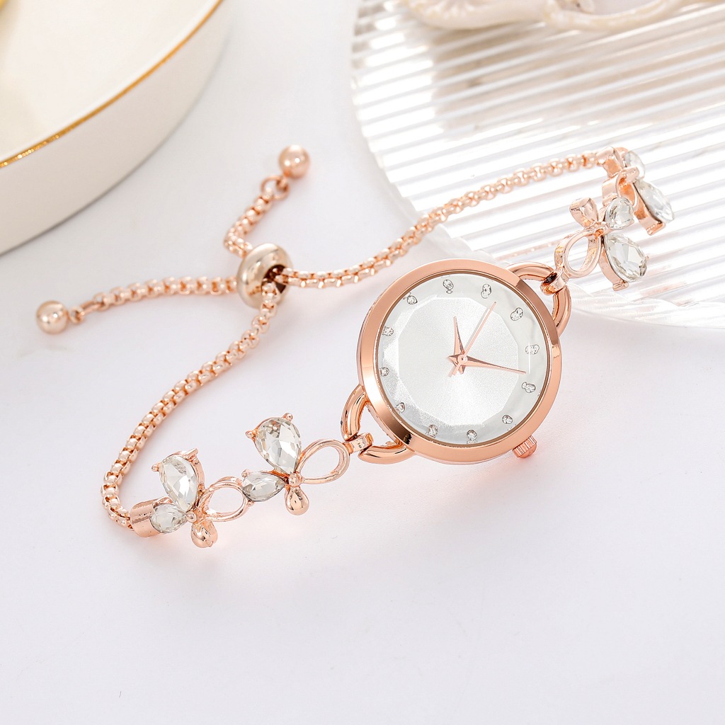 Jual Jam Tangan Wanita Tali Rantai Serut Simple Elegant Jam Analog ...