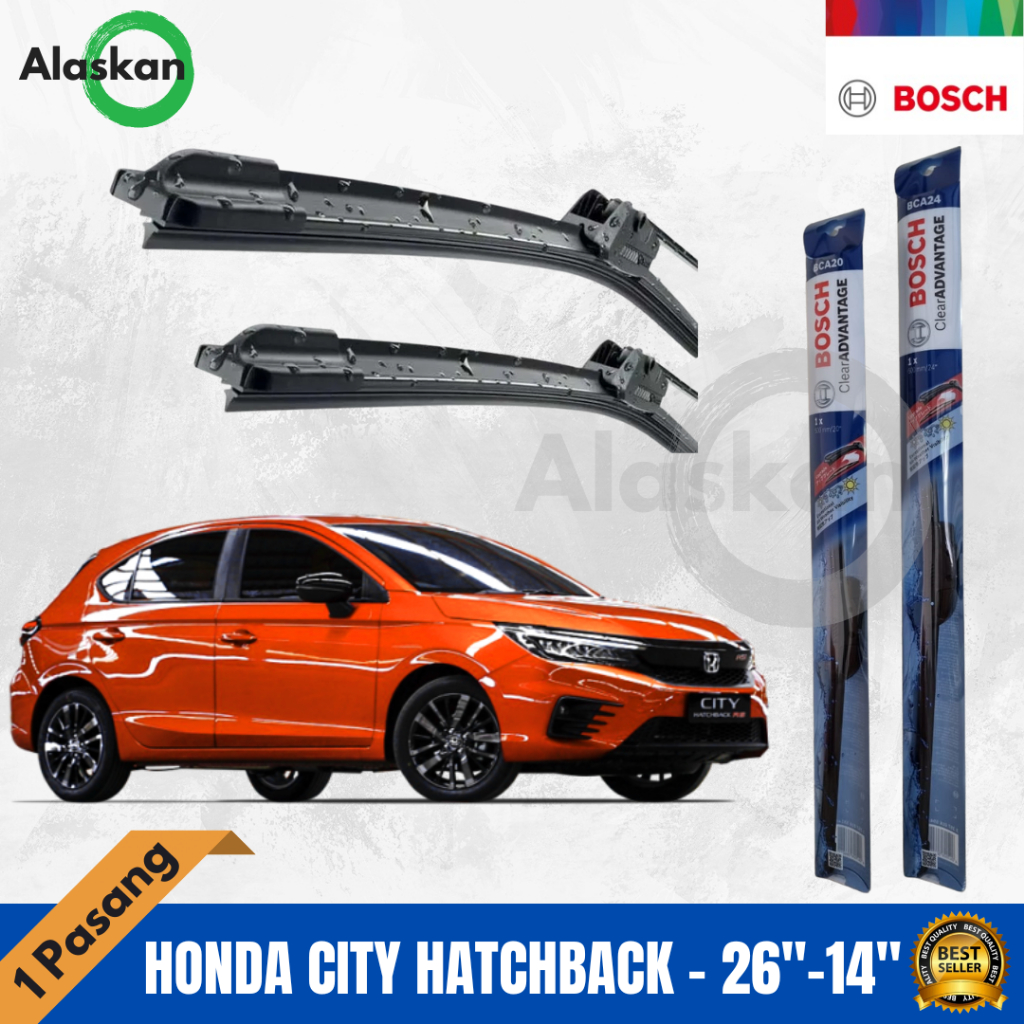 Jual BOSCH WIPER HONDA CITY HATCHBACK FRAMELESS 26" & 14" | Shopee Indonesia