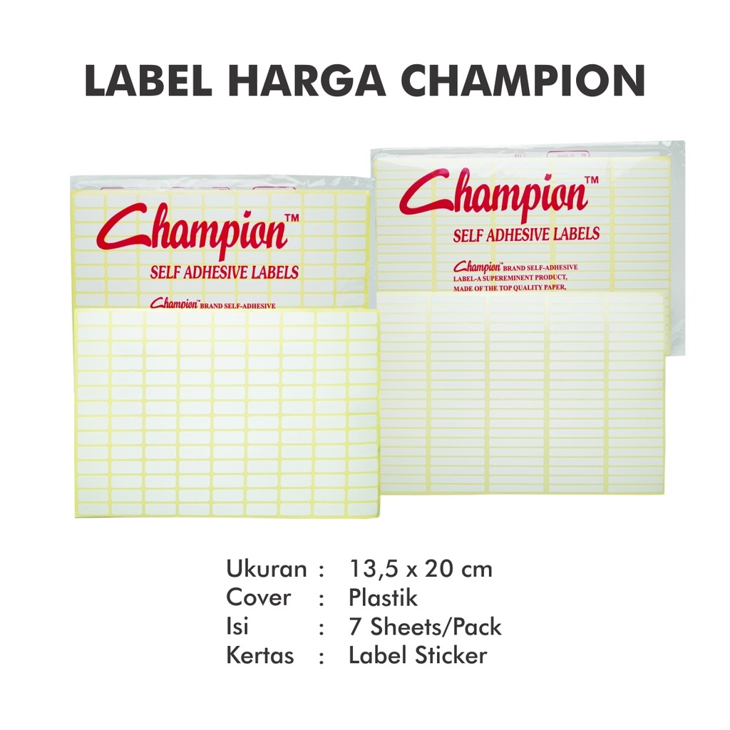 Jual LABEL STIKER NO.99 CHAMPION | LABEL 99 | Shopee Indonesia