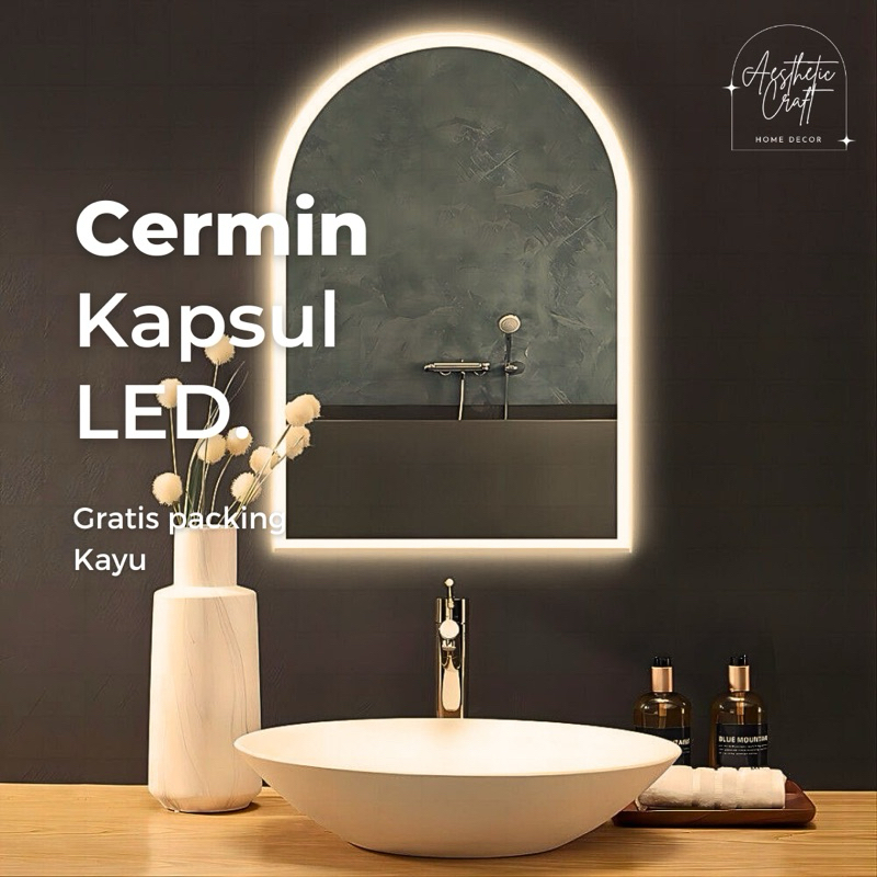 Jual Cermin LED Kapsul Cermin Led Setengah Kapsul Cermin Makeup Cermin ...