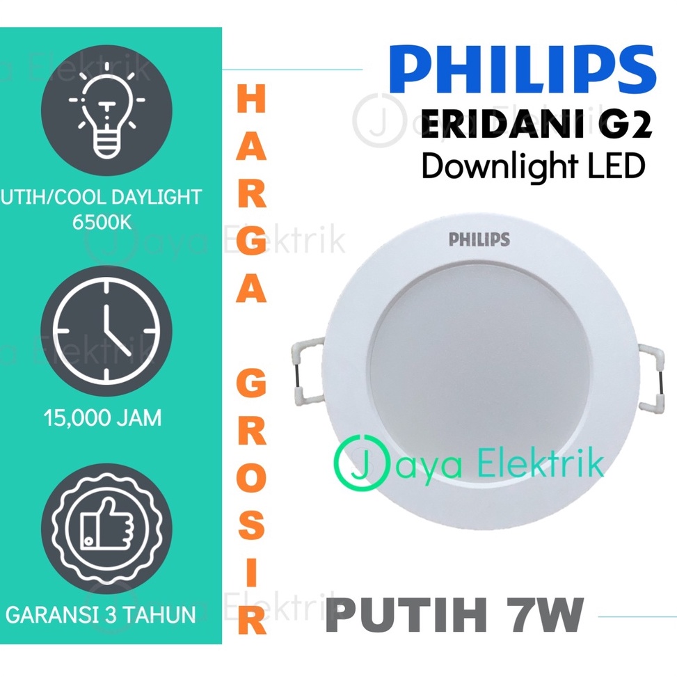 Jual KODE X32P Lampu PHILIPS Downlight LED Eridani 7W Putih Kuning Eridani G2 DL19B 7 W 4 Inch ...