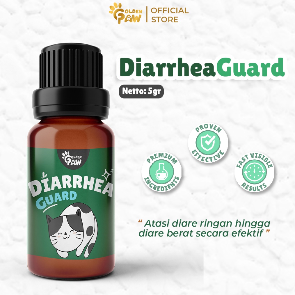 Jual Golden Paw Diarrhea Guard 5gr Obat Diare dan Mencret Ampuh Kucing ...