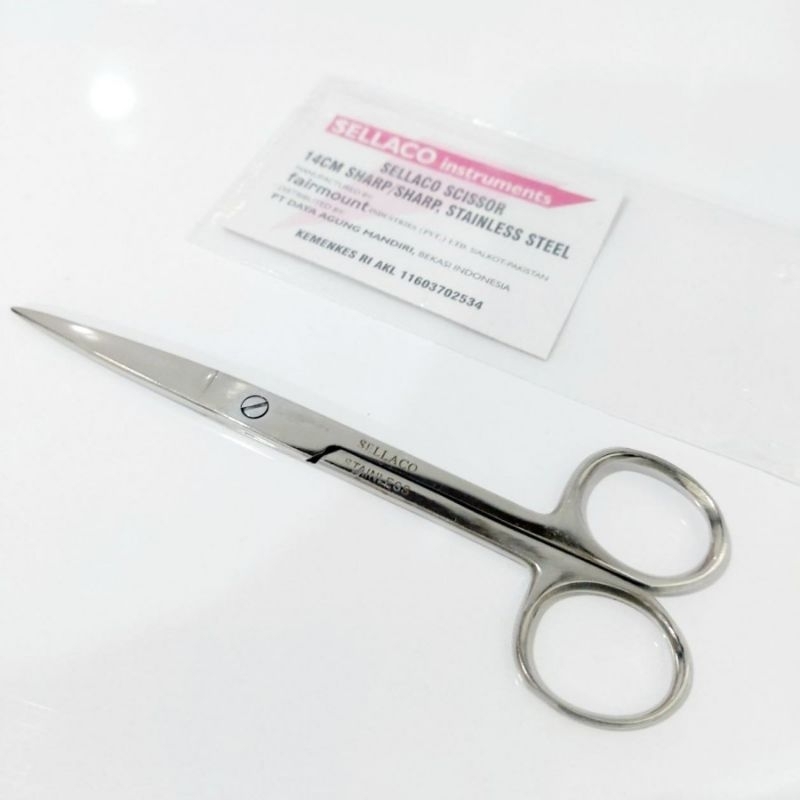 Jual Dental Scissor Gunting Medis 14 cm Merc Sellaco / Gunting Dental ...