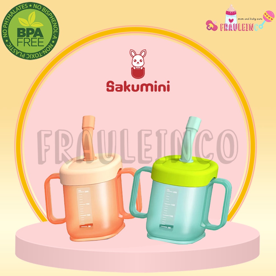 Jual KODE R55D FRAULEINCO Sakumini Curve Straw Cup Training Gelas Minum ...