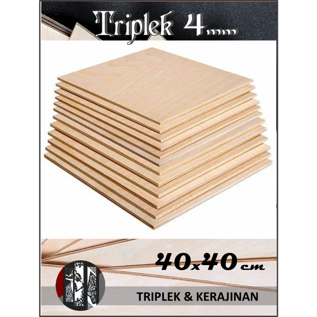 Jual Triplek 4mm 40x40 cm (Plywood Multiplek 4 mm 40x40cm | 40 x 40 cm ...