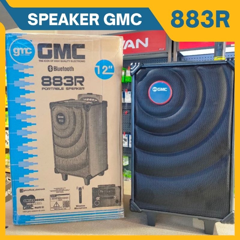 Jual SPEAKER GMC 883R KARAOKE FREE 1 MIC WIRELESS 12 INC FULLBASS ...