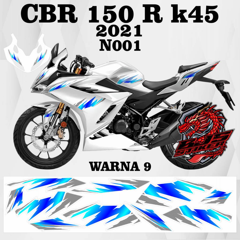 Jual stiker striping CBR 2021 - Stiker Decal New CBR K45R 2021 grafis simple n001 transparan uv ...