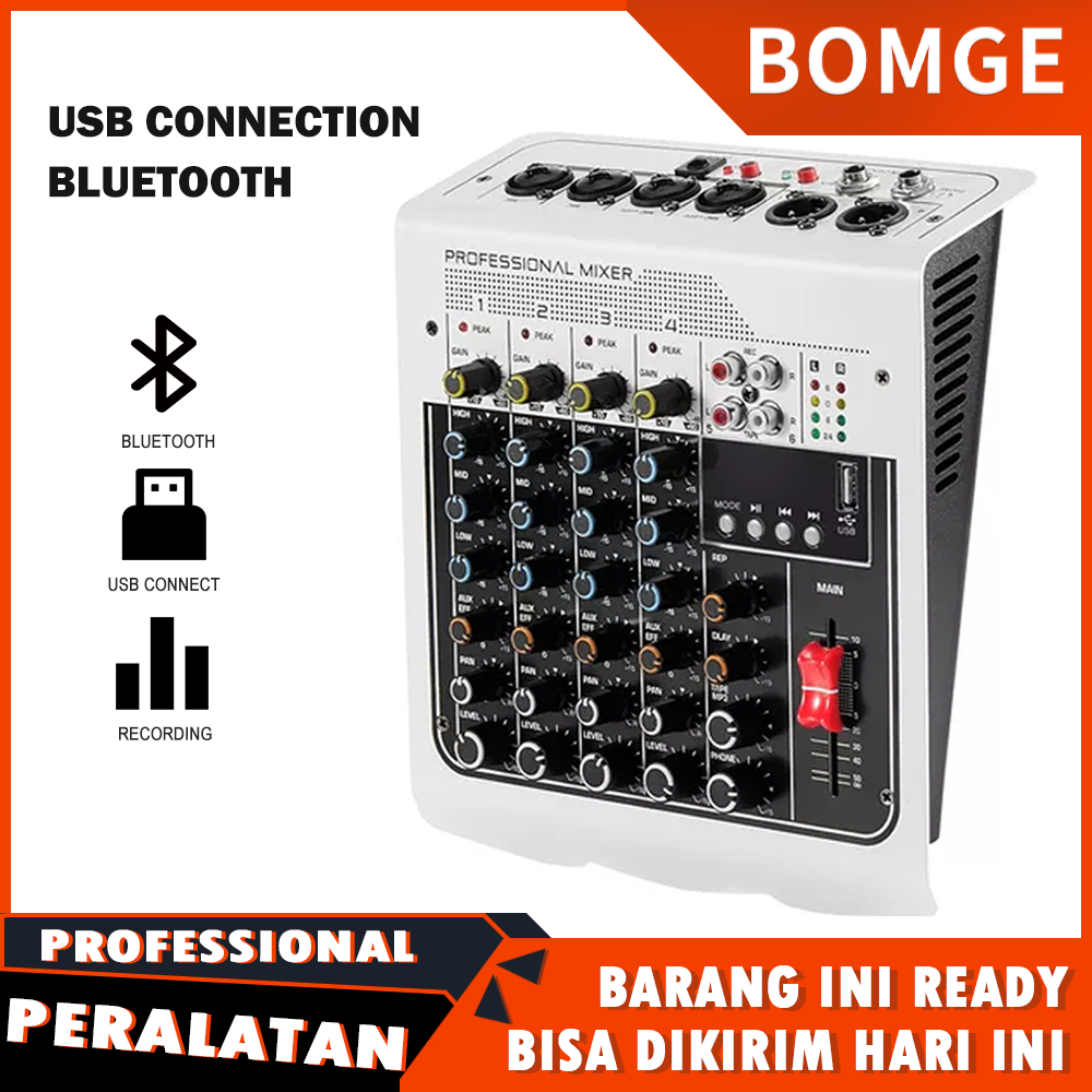 Jual BOMGE Mixers Audio 4 Channel Mixer, Dj Mixer Board Mixer Audio Bluetooth MP3 Mixer for ...