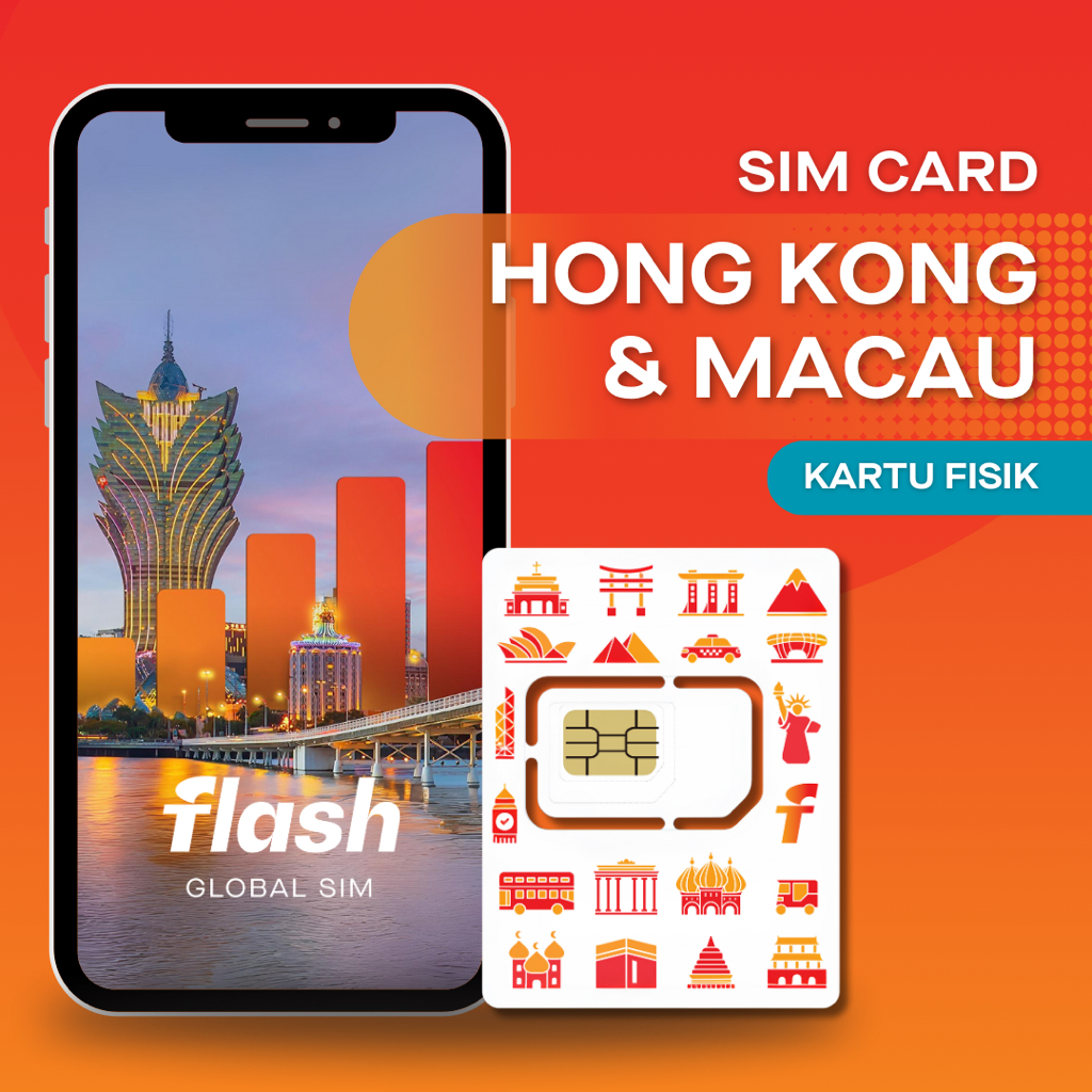 Jual SIM Card Hong Kong & Macau Unlimited Data Flash Global SIM ...